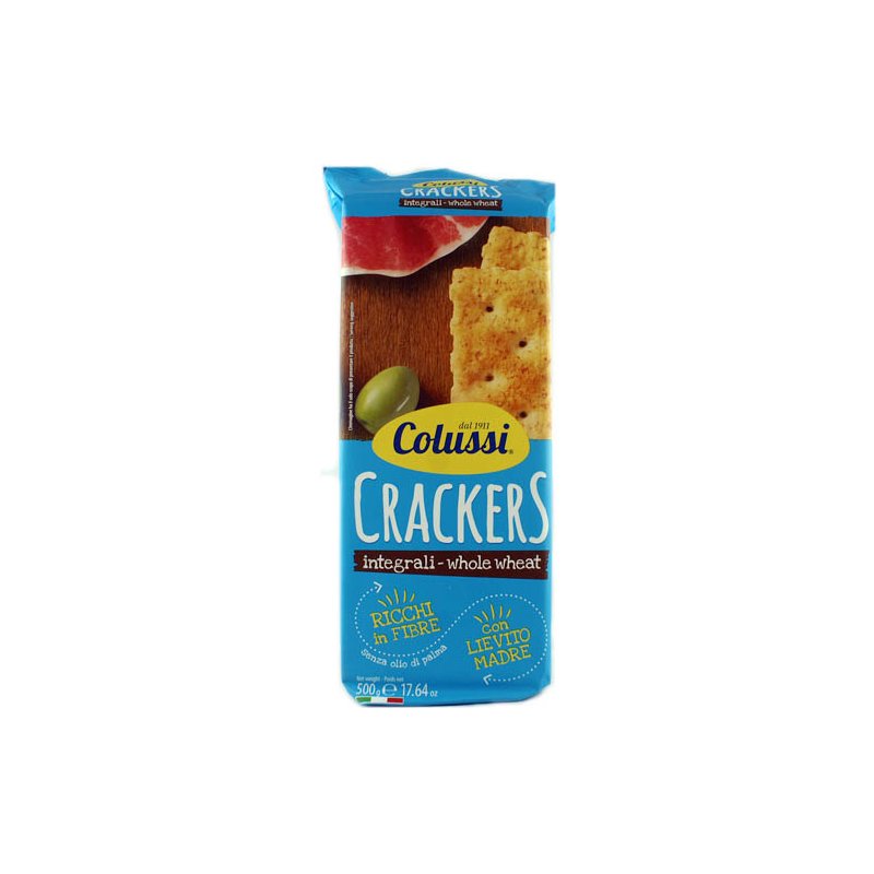Colussi Crackers integrali - whole wheat "Vollkorncracker", 500 g
