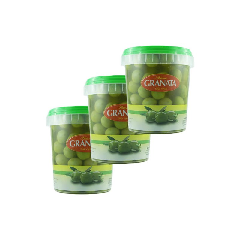 3x Granata Olive Verde di Sicilia "Grüne Oliven aus Sizilien in Salzl