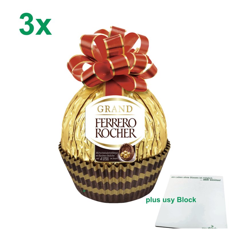 Ferrero Grand Rocher XXXL Weihnachts Schatzkugel 3er Set