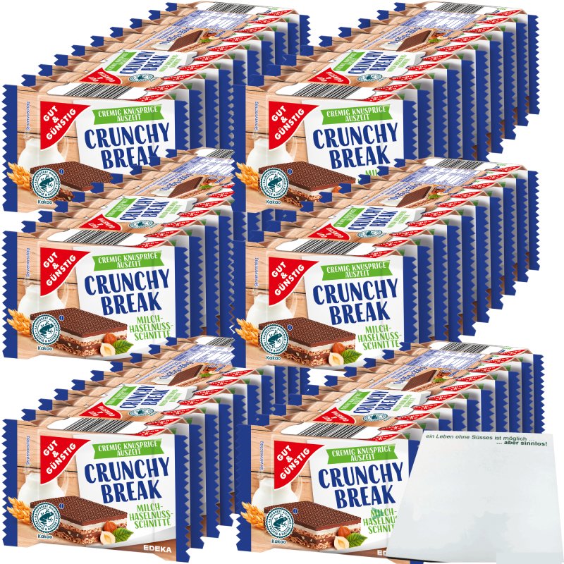 G&G Crunchy Break 6x10x25g (Milch-Haselnuss-Schnitte)