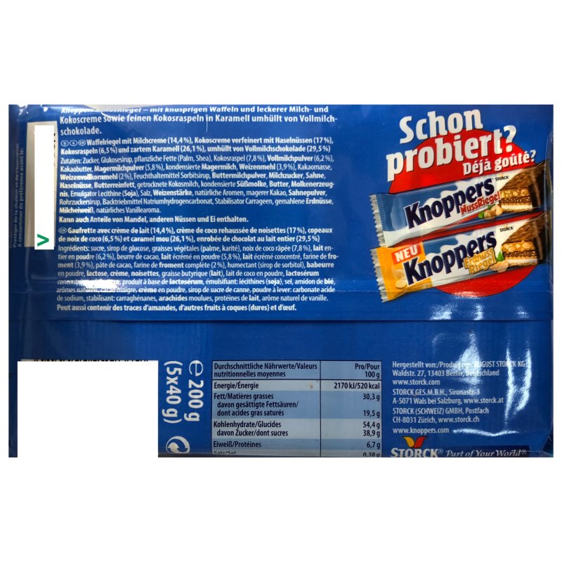 Knoppers Riegel Testpaket