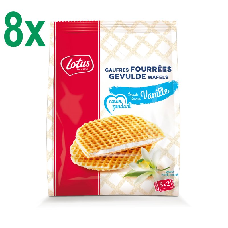 Lotus Gaufres Fourrees Vanille (8x310g)