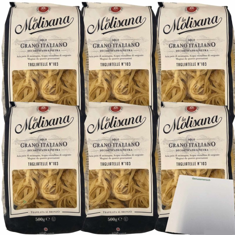 La Molisana Nudeln Tagliatelle No.103 6er Pack 6x500g Packung usy Blo