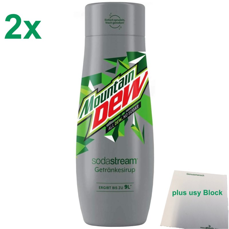 SodaStream Mountain Dew All Dew no sugar Getränke-Sirup 2er Pack (2x0