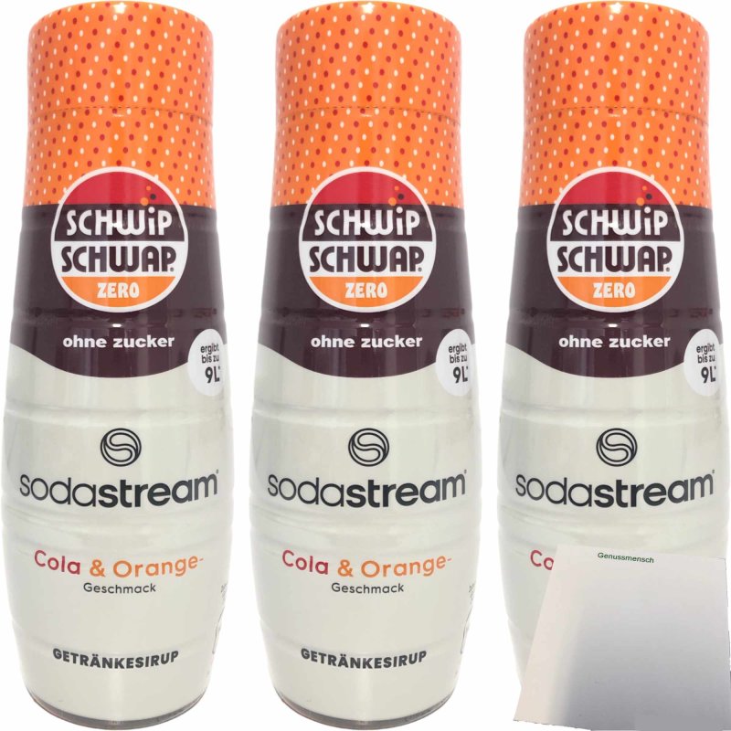 SodaStream schwip schwap zero Getränke-Sirup Cola&Orange ohne Zucker