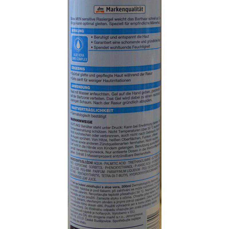 Balea Men Sensitive Rasier Gel (200ml Flasche)