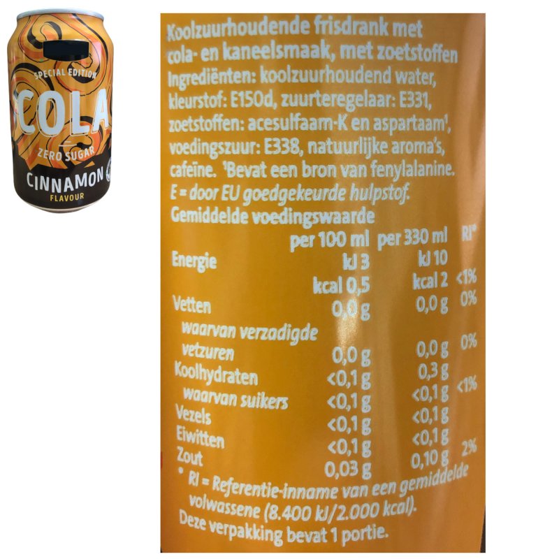 Jumbo Cola Cinnamon zero sugar Special Edition (0,33l Dose Zimt-Cola
