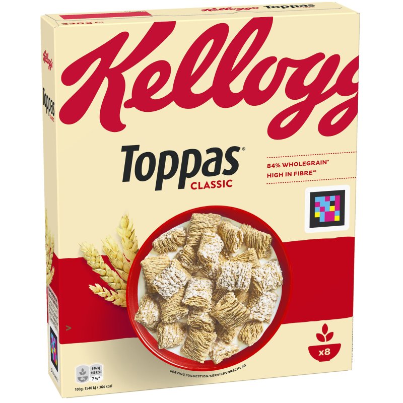 Kellogg's Toppas Cerealien Knusperfrühstück 6er Pack (6x330g Packung)