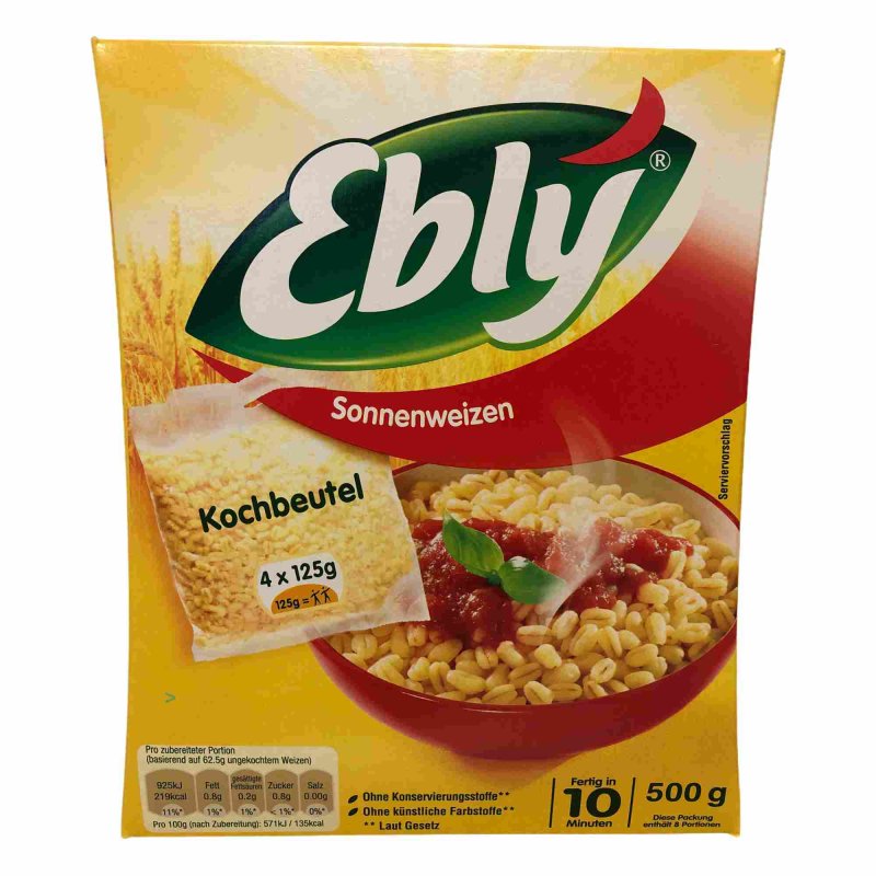 Ebly Original Sonnenweizen 4 Kochbeutel (500g Packung)