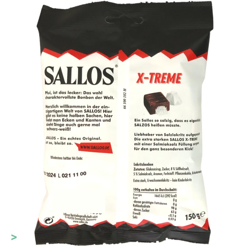 Sallos X Treme Hartkamellen mit Lakritz Salmiak Salz Füllung 1er Pack