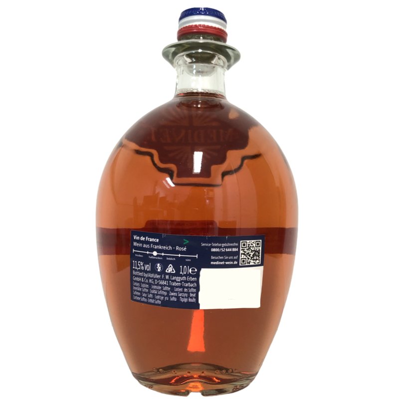 Medinet FRZ halbtrocken rose Rosewein Vin de France 1er Pack (1x1 Lit