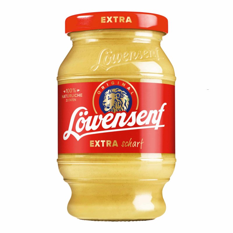 Löwensenf Extra scharfer Senf (1x250ml Glas)