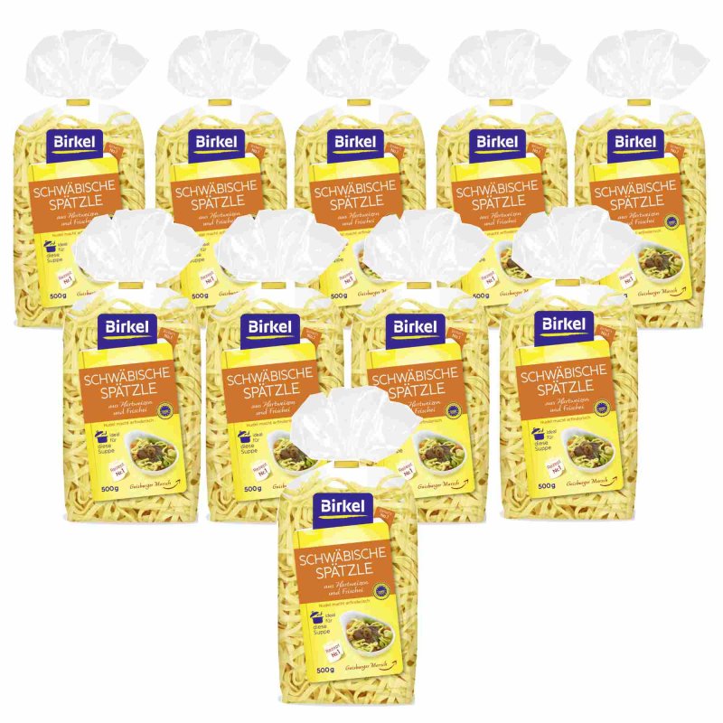 Birkel No. 1 Schwäbische Spätzle 10er Pack (10x500g Beutel)