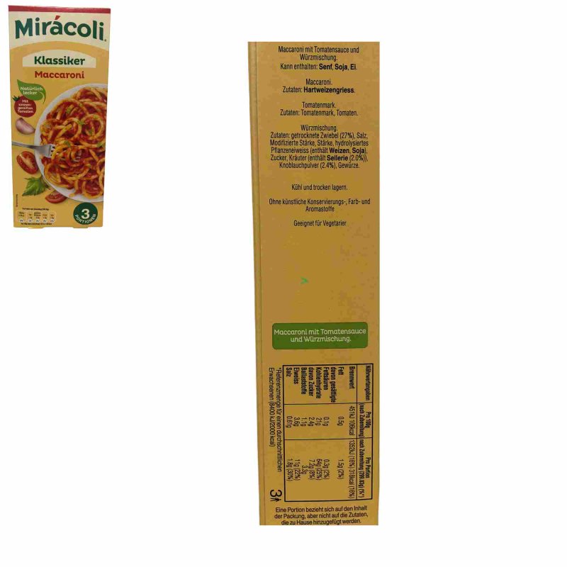 Miracoli Klassiker Maccaroni 3 Portionen (360g Packung)