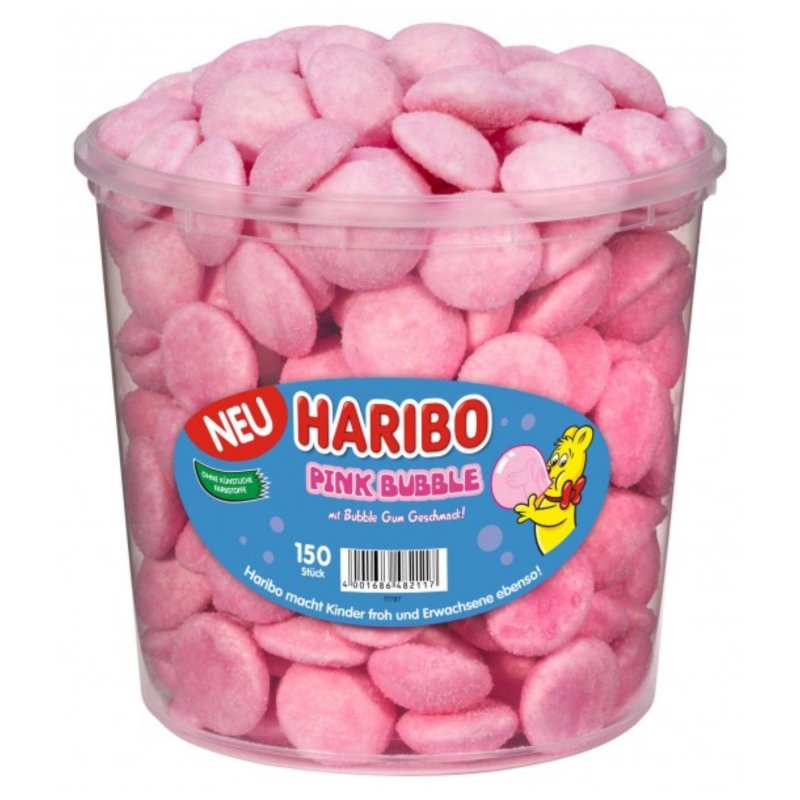 Haribo Pink Bubble 6er Pack (6x150ST) + usy Block