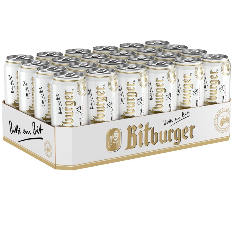 Bitburger Premium Pils Vol. 4,8 % 24er Pack (24x0,5L Dose) Einweg-Pfa