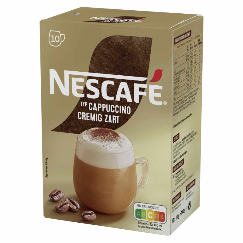 Nescafé Gold Typ Cappuccino Cremig Zart Getränkepulver 140g 10x14g St