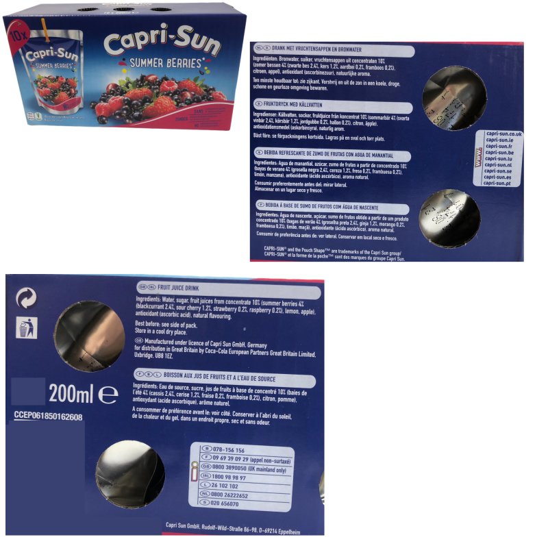 Capri Sun Summer Berries (10x200ml Capri Sonne Sommer Beeren)