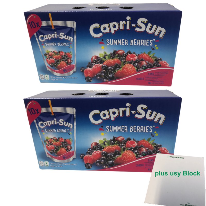 Capri Sun Summer Berries 2er Pack (20x200ml Capri Sonne Sommer Beeren