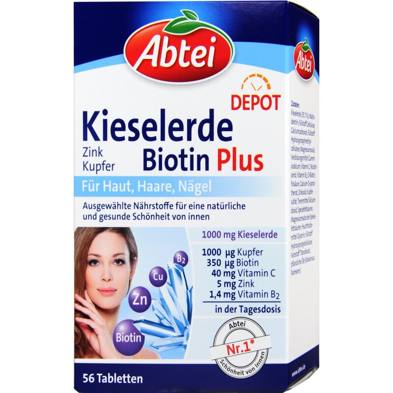 Abtei Kieselerde Biotin Plus 56 er