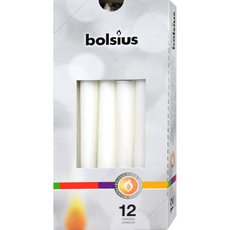 Bolsius Spitzkerze Weiß 250 x 24 mm