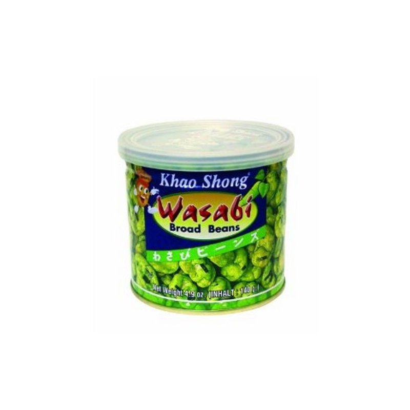 KHAO SHONG "Bohnen mit Wasabi scharf", 140g pro Dose