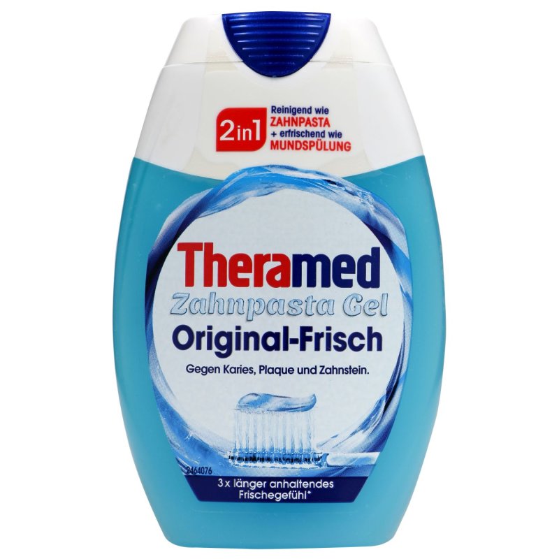 Theramed Zahnpasta Gel Original -Frisch 2in1 (75ml) blau