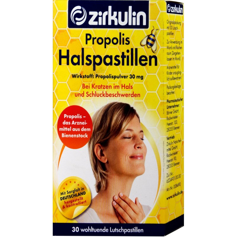 Zirkulin Propolis Halspastillen (30 Lutschpastillen)