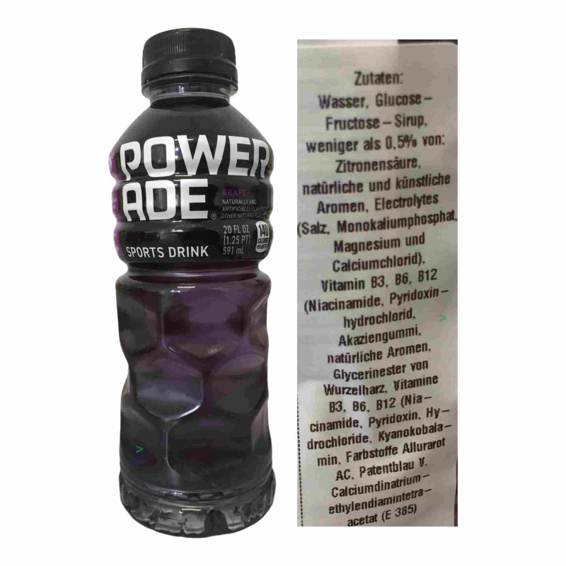 Powerade Sports Drink Grape USA (591ml Flasche DPG)