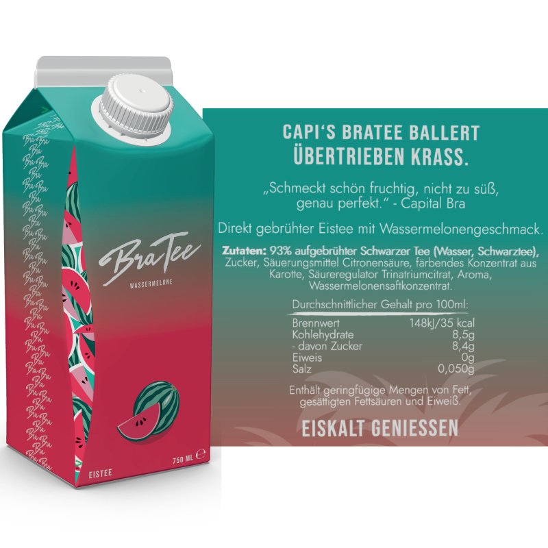 Capital Bra Eistee BraTee Wassermelone (750ml)