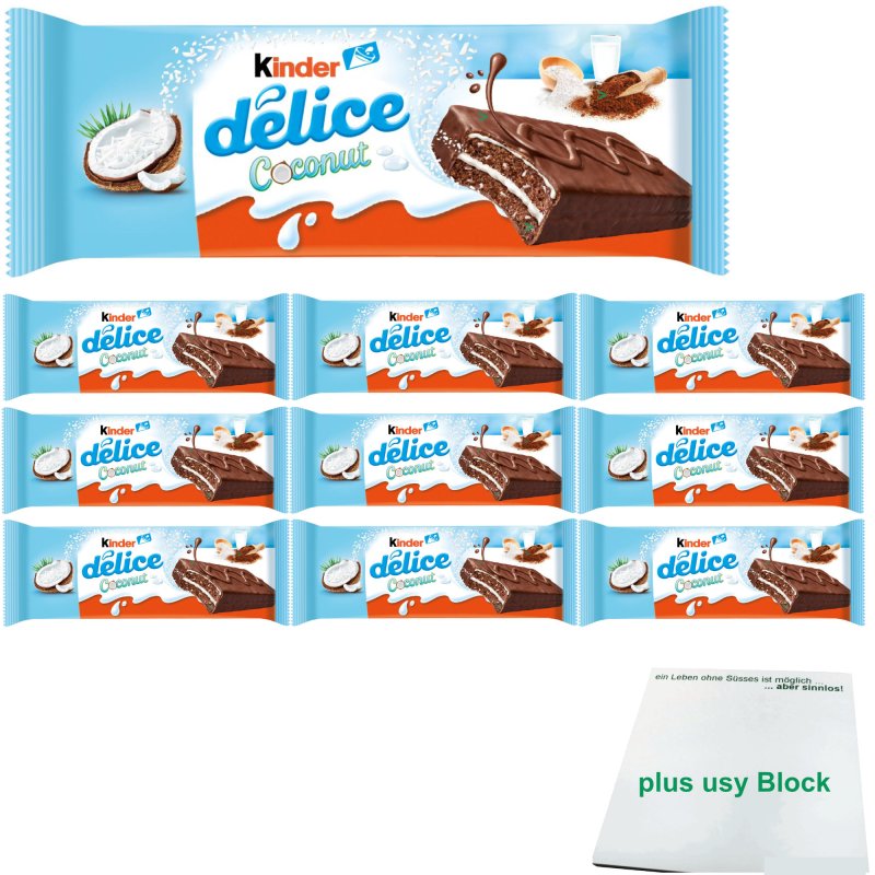 Ferrero Kinder Delice Coconut 10er Pack + usy Block
