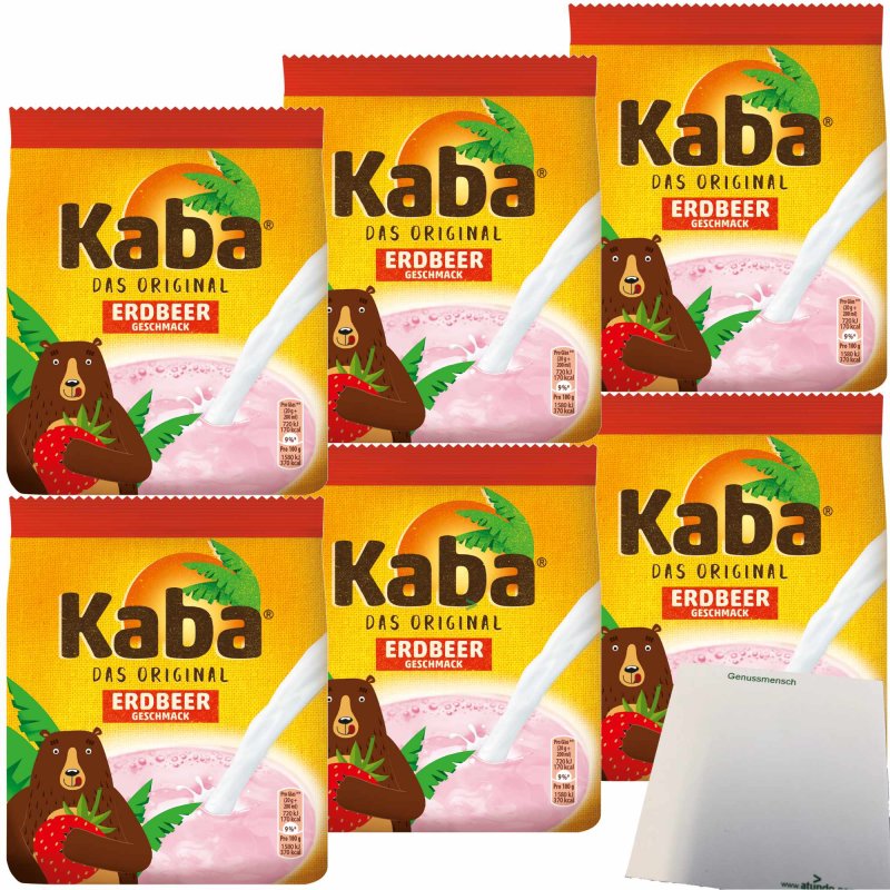 Kaba Das Original Erdbeere Getränkepulver 6er Pack (6x400g Beutel)