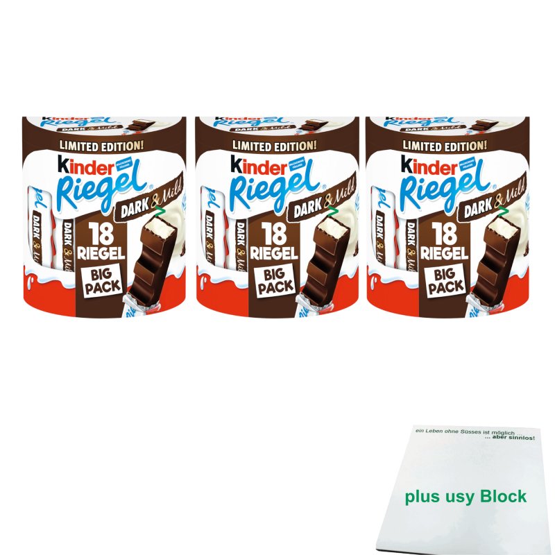 Kinder Riegel Dark & Mild 3er Pack 18 Riegel
