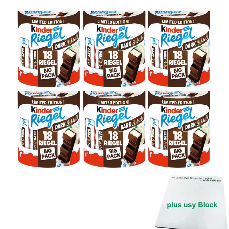 Kinder Riegel Dark & Mild 6er Pack 18 Riegel