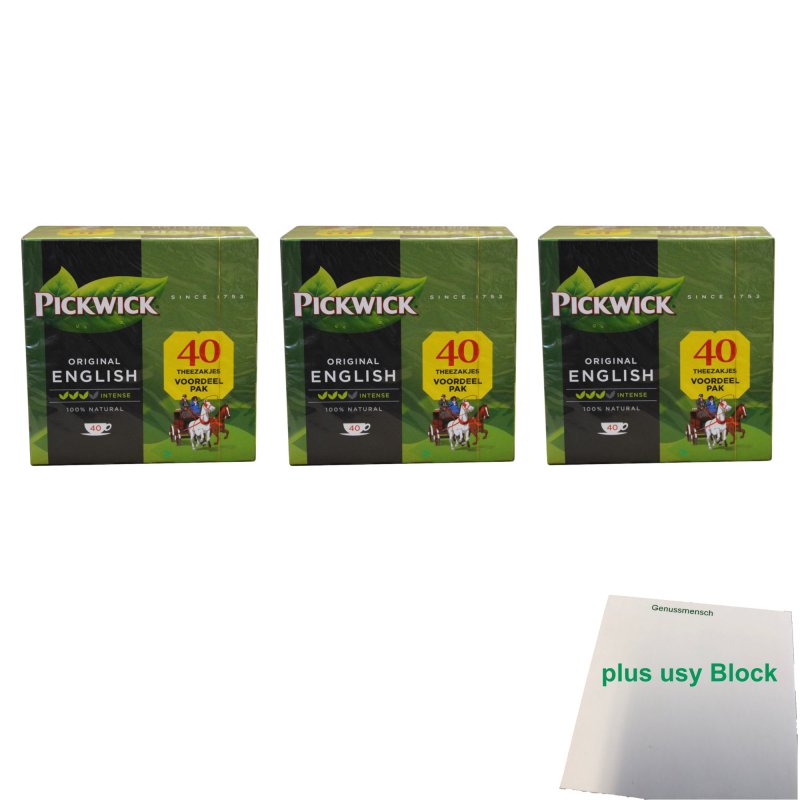 Pickwick Original English Intense Value Pack (3x 40x2g)