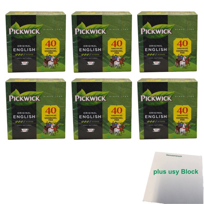 Pickwick Original English Intense Value Pack (6x 40x2g)