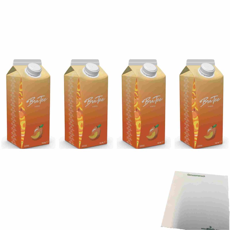 Capital Bra Eistee BraTee Pfirsich (750ml) 4er Pack