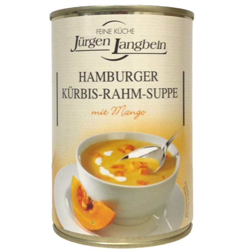 Jürgen Langbein Hamburger Kürbis-Rahm-Suppe 1er Pack (1x400ml Dose)