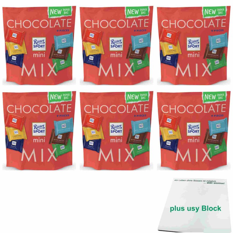 Ritter Sport Mini Chocolate Mix 6er Pack + usy Block