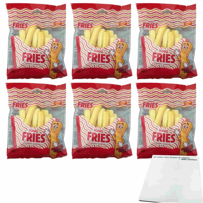 Gummi King King Fries Gummy Candies 6er Pack (6x100g Packung) + usy B