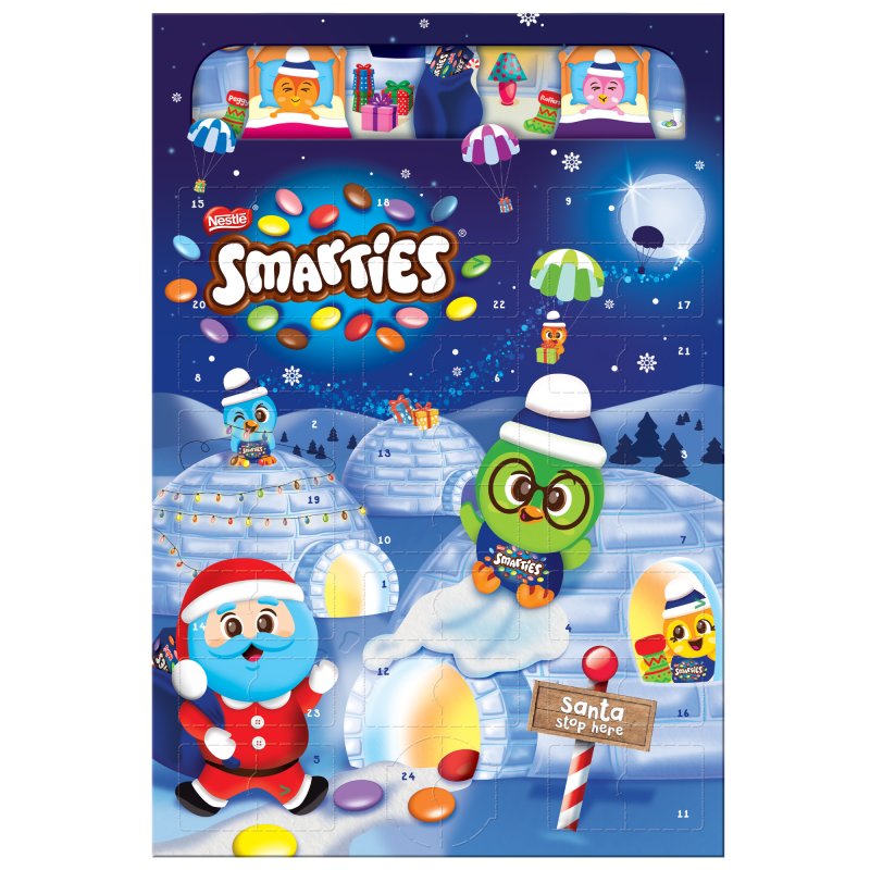 Smarties Adventskalender Santa Stop Here (193g Packung)