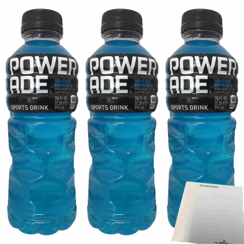 Powerade Sports Drink Mountain Berry Blast USA 3er Pack (3x591ml Flas