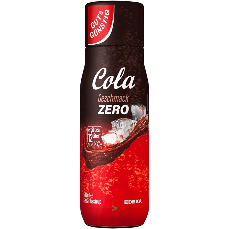 Gut & Günstig Cola Zero Getränkesirup 3er Pack (3x500ml Flasche) + us