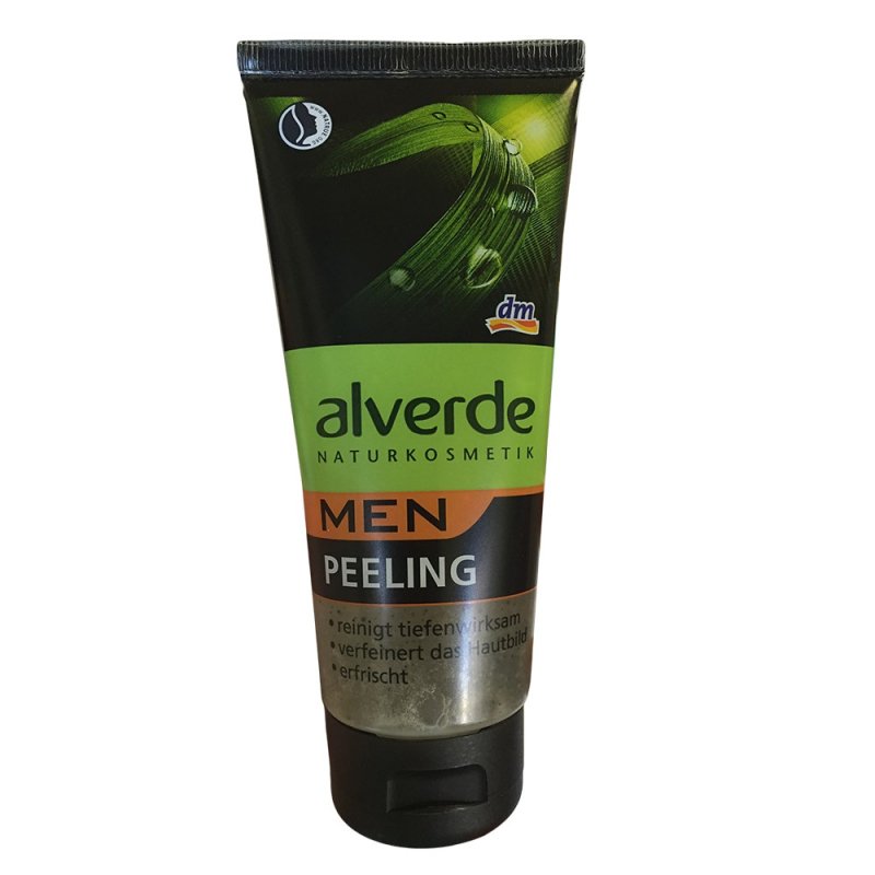 Alverde Men Peeling mit Guarana Extrakt und Peelingkörpern (100ml Tub