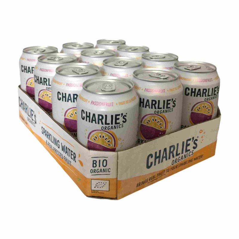 Charlie's Organics Sparkling Water Passionfruit (12x330ml Dose NL EIN