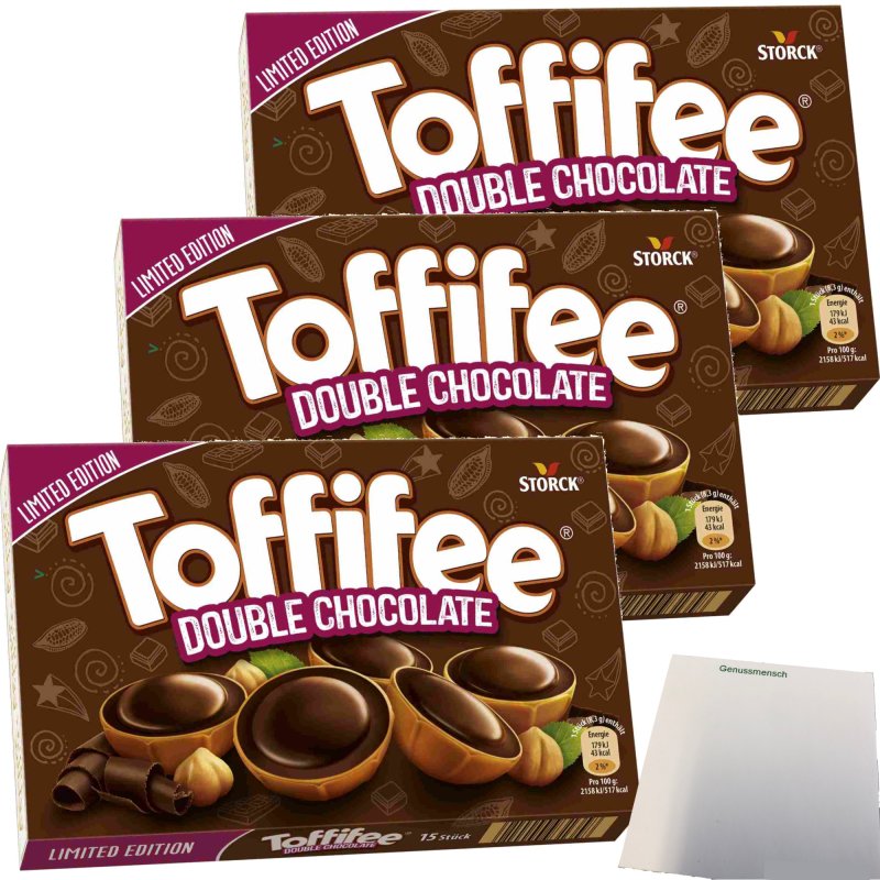 Toffifee Double Chocolate Limited Edition 3er Pack (3x125g Packung)
