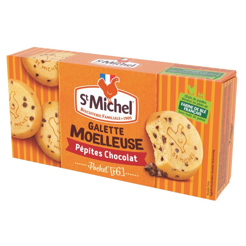 St Michel Galette Moelleuses Pepites Choco 3er Pack (3x180g Packung)