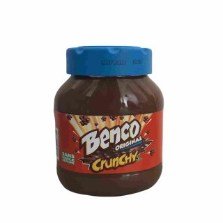 Benco Original Crunchy Schokoladenaufstrich 3er Pack (3x750g Glas)