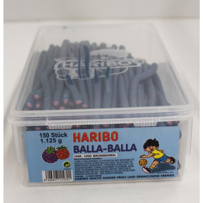 Haribo Balla Balla Fruchtgummi-Konfekt mit Himbeere/Brombeere (1,125k