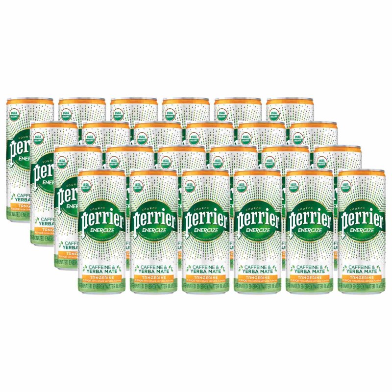 Perrier Energize Caffeine & Yerba Mate Tangerine Flavor (24x330ml Dos